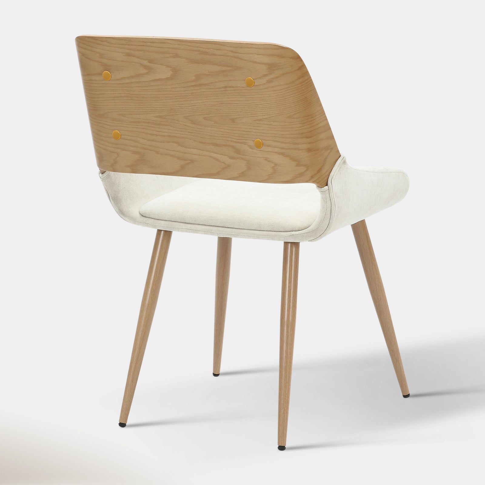 Carter Dining Chair - Beige & Oak | Hoft Home