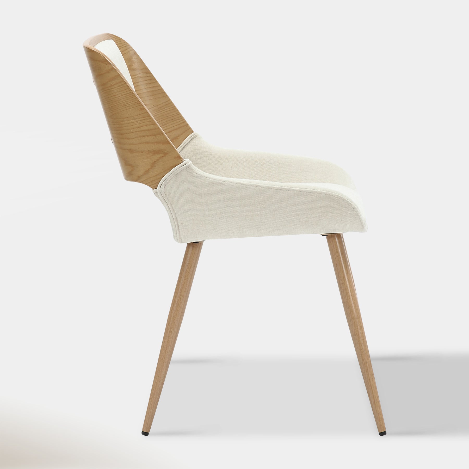 Carter Dining Chair - Beige & Oak | Hoft Home