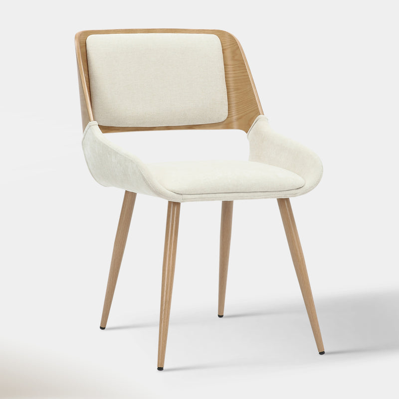 Carter Dining Chair - Beige & Oak | Hoft Home
