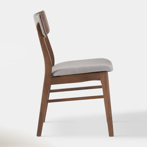 Amara Dining Chair - Walnut & Smoke | Hoft Home