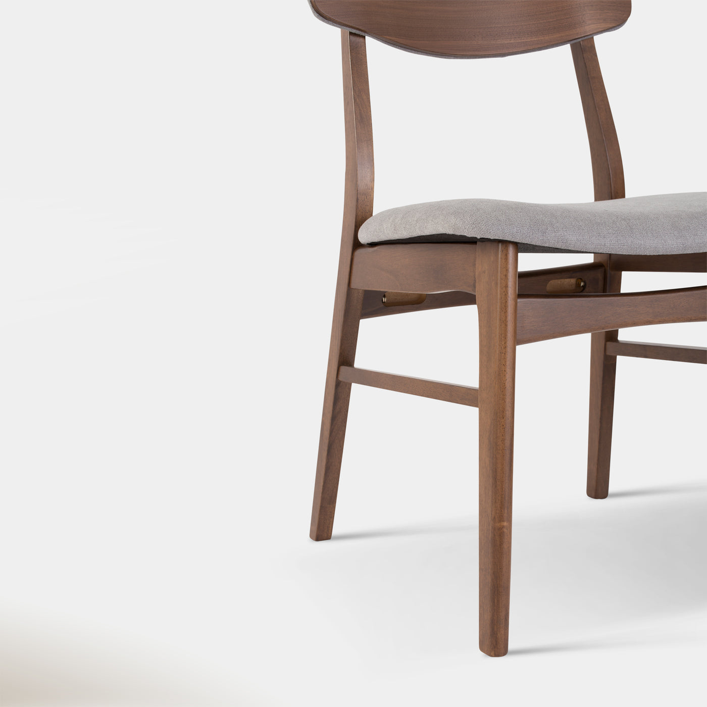 Amara Dining Chair - Walnut & Smoke | Hoft Home