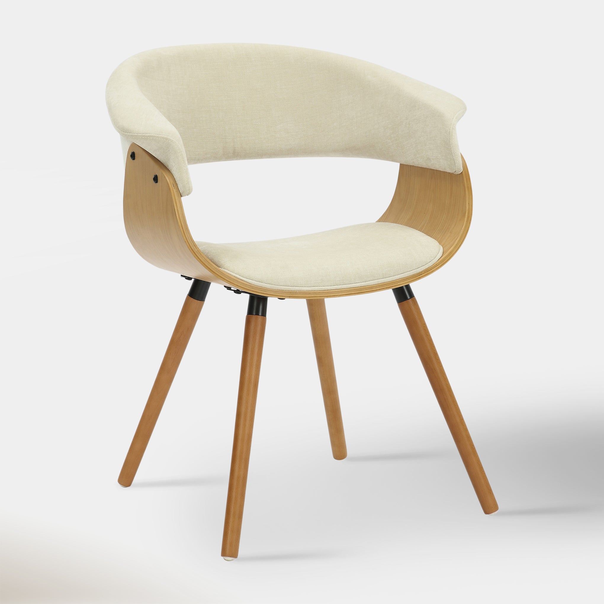 Jerreau Dining Chair - Beige & Oak | Hoft Home