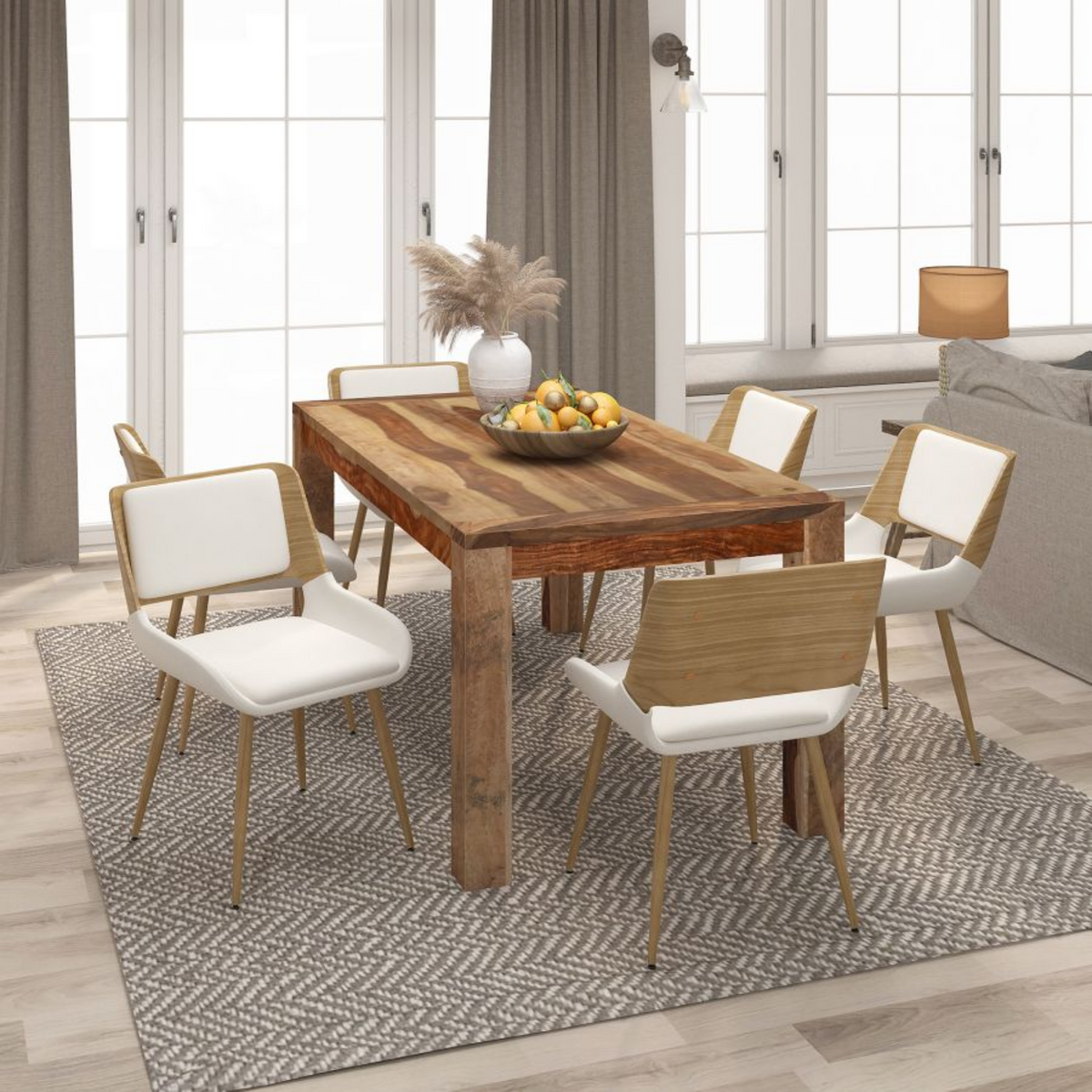 Carter Dining Chair - Beige & Oak | Hoft Home