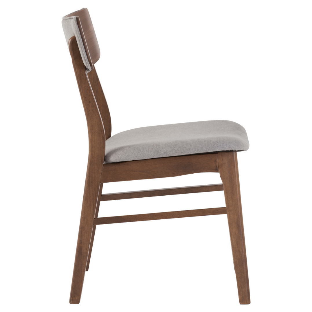 Amara Dining Chair - Walnut & Smoke | Hoft Home