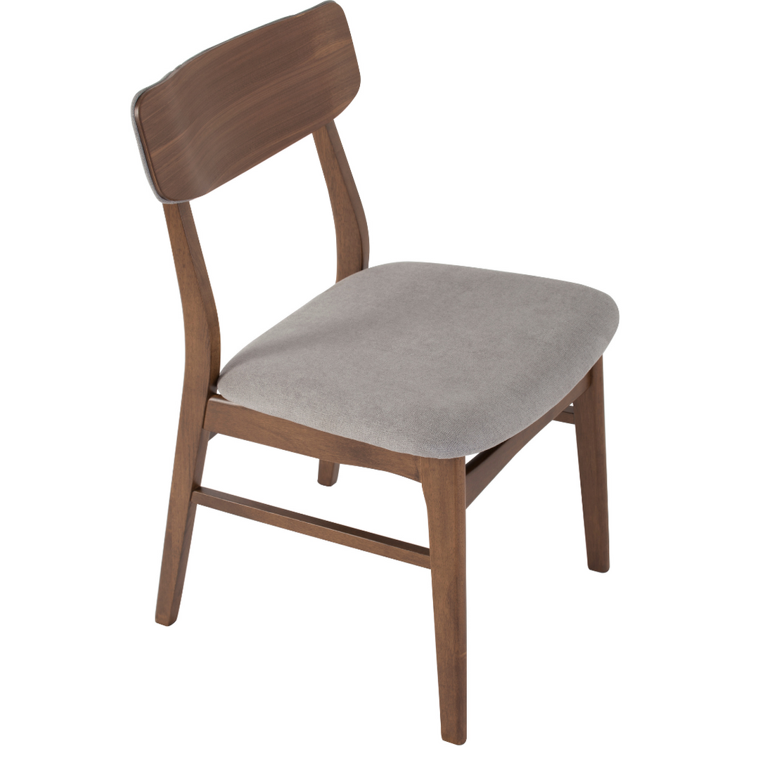 Amara Dining Chair - Walnut & Smoke | Hoft Home