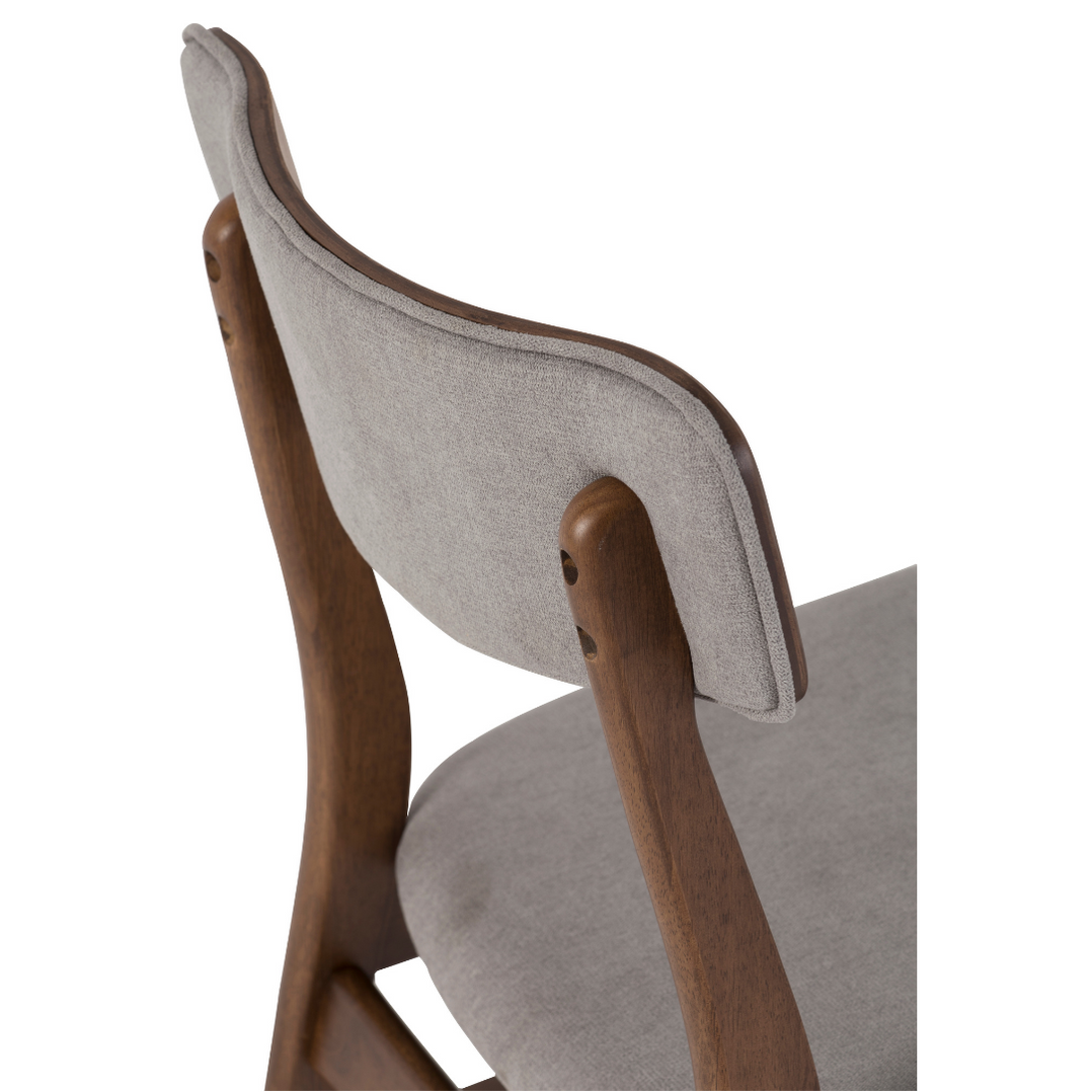 Amara Dining Chair - Walnut & Smoke | Hoft Home